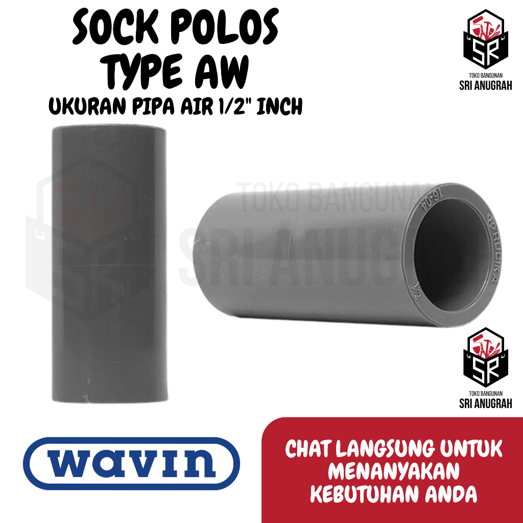 WAVIN SOCK POLOS Water Pipe Connection 1/2'' inch TYPE AW | Shopee ...