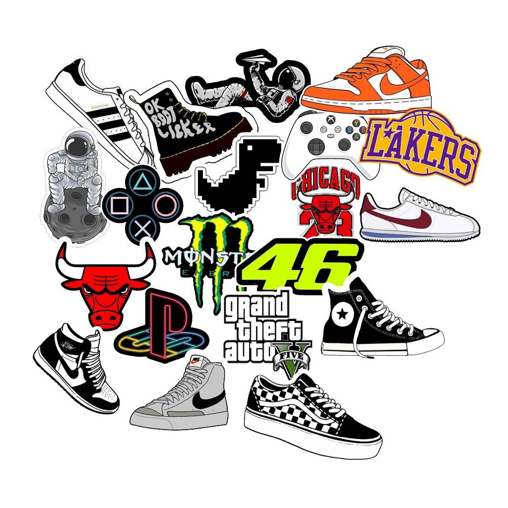 50 BRAND STICKERS CUTTING STICKERS AESTHETIC STICKER AESTHETIC STICKER ...