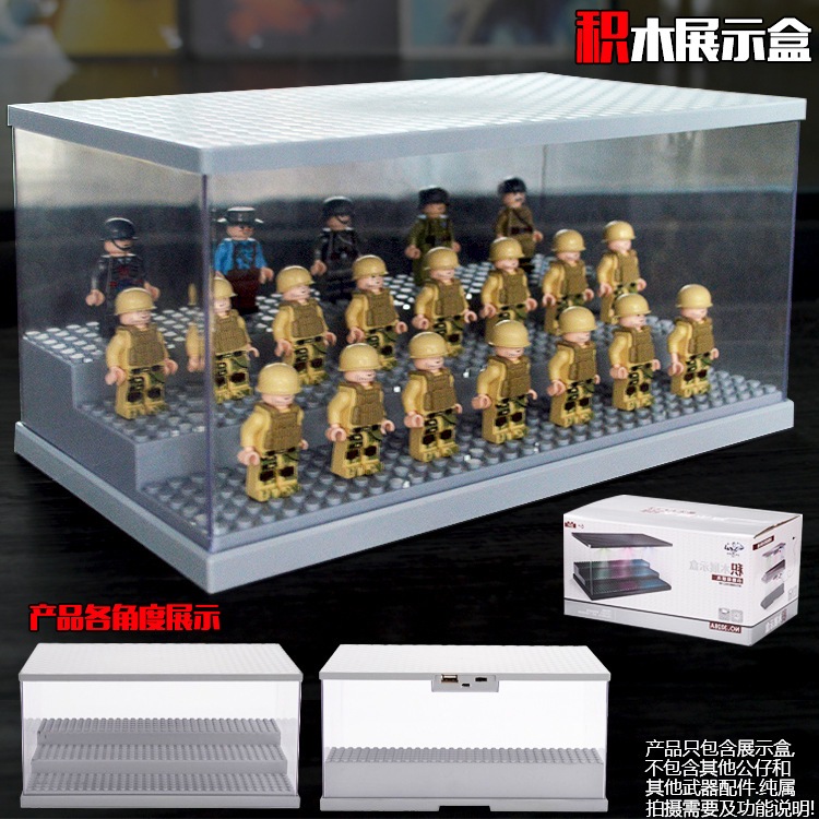 Display Minifigure Acrylic Frame Display Box Medium Baseplate Acrylic ...