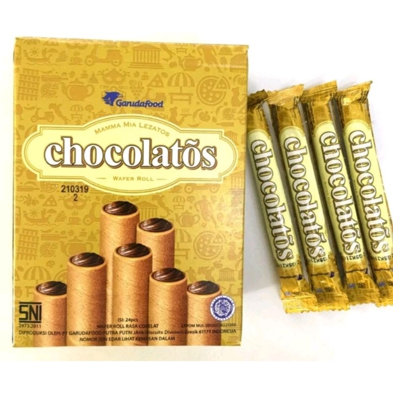 Chocolatos wafer roll Contents 24pc | Shopee Singapore