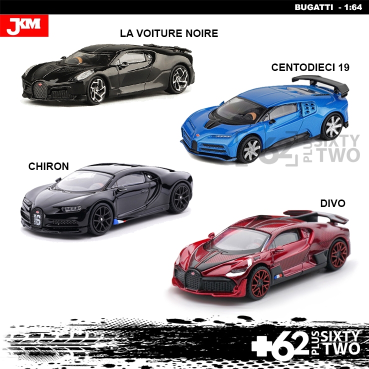 Jkm Bugatti Centodieci Chiron Divo La Voiture Noire 1:64 Diecast Mini ...
