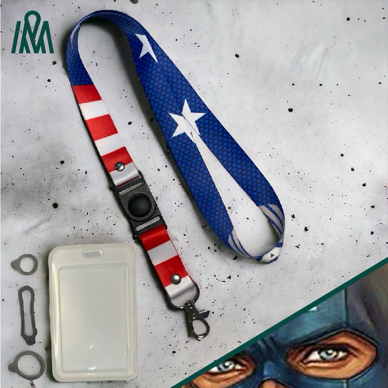 Lanyard CAPTAIN AMERICA Marvel Avengers Merchandise ID Card Strap ...