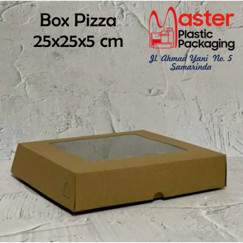 Kraft Window Box / Window Pizza Box / Cake Box 25x25x5 - 10 Pcs ...