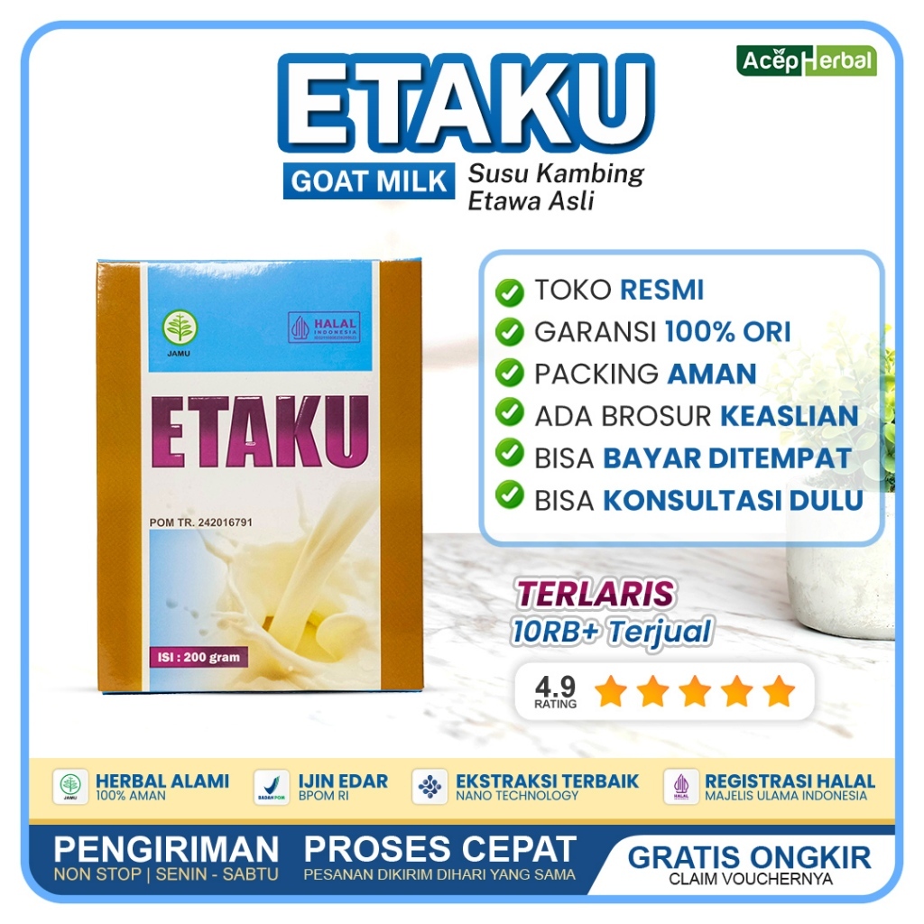 Etaku Goat Milk Goat Milk Etawa Pure Powder Walatra Etaku Solution For ...