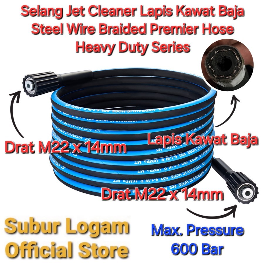 10 Meter Jet Cleaner Hose Coated with Steel Wire for CKM Energy Cube ...