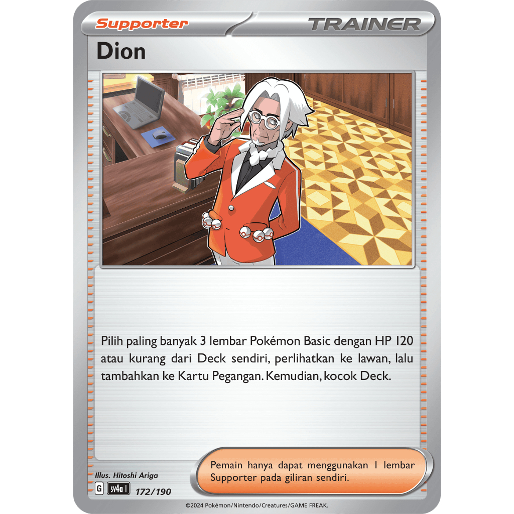 Dion - RegG - Pokemon Trainer TCG Card in Indonesian (Free Sleeve ...
