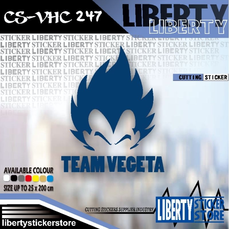 Team vegeta cutting sticker | Team vegeta cutting stickers | Team ...