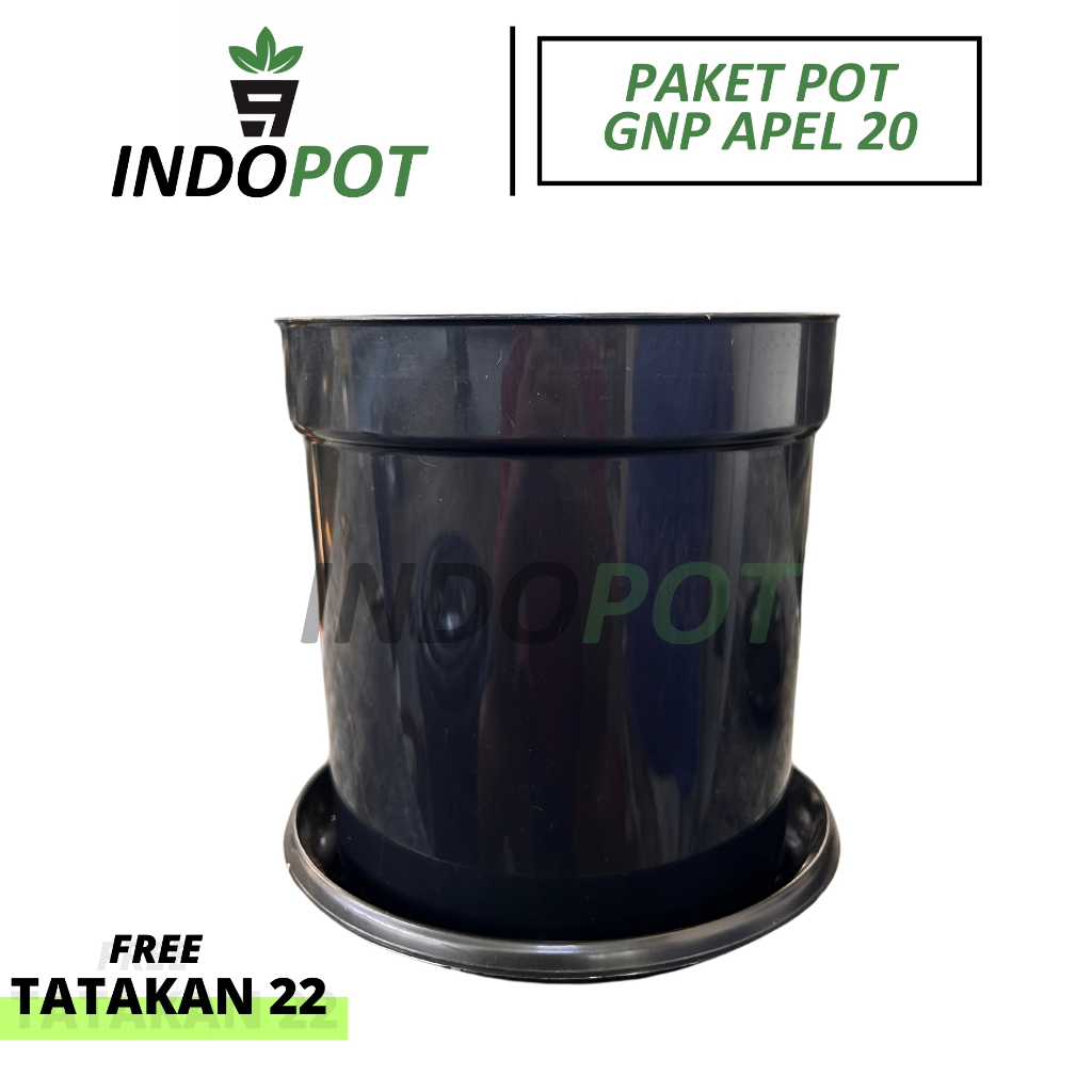 GNP Apple Pot Package 20 + GBL 22 Black Coaster Basic Tall Pot Thick ...