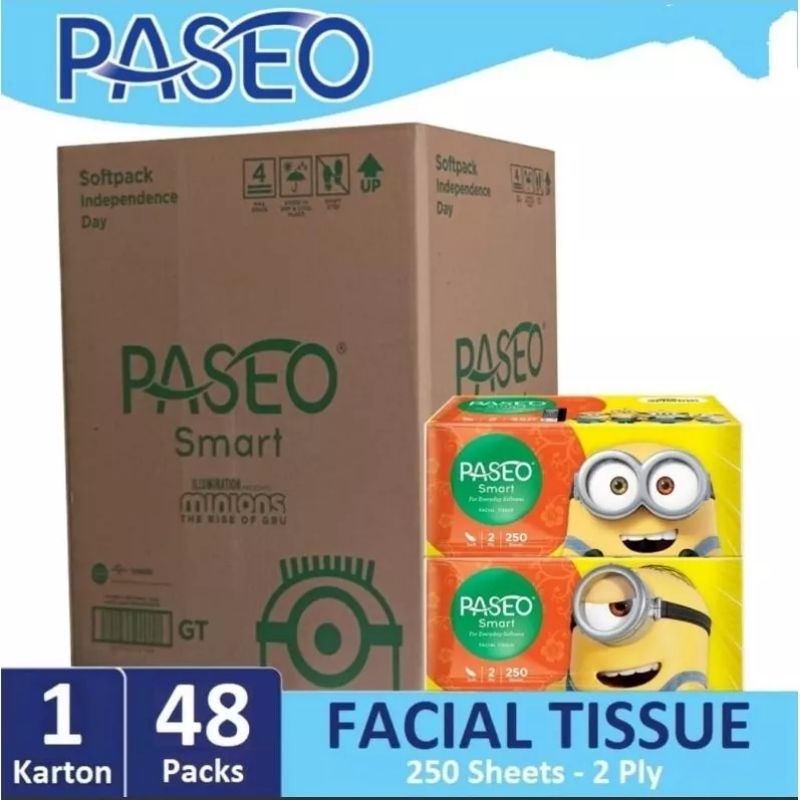(48 Pack) Paseo Smart Soft Facial Tissue 540Sheets - 2 Ply Per DUS ...