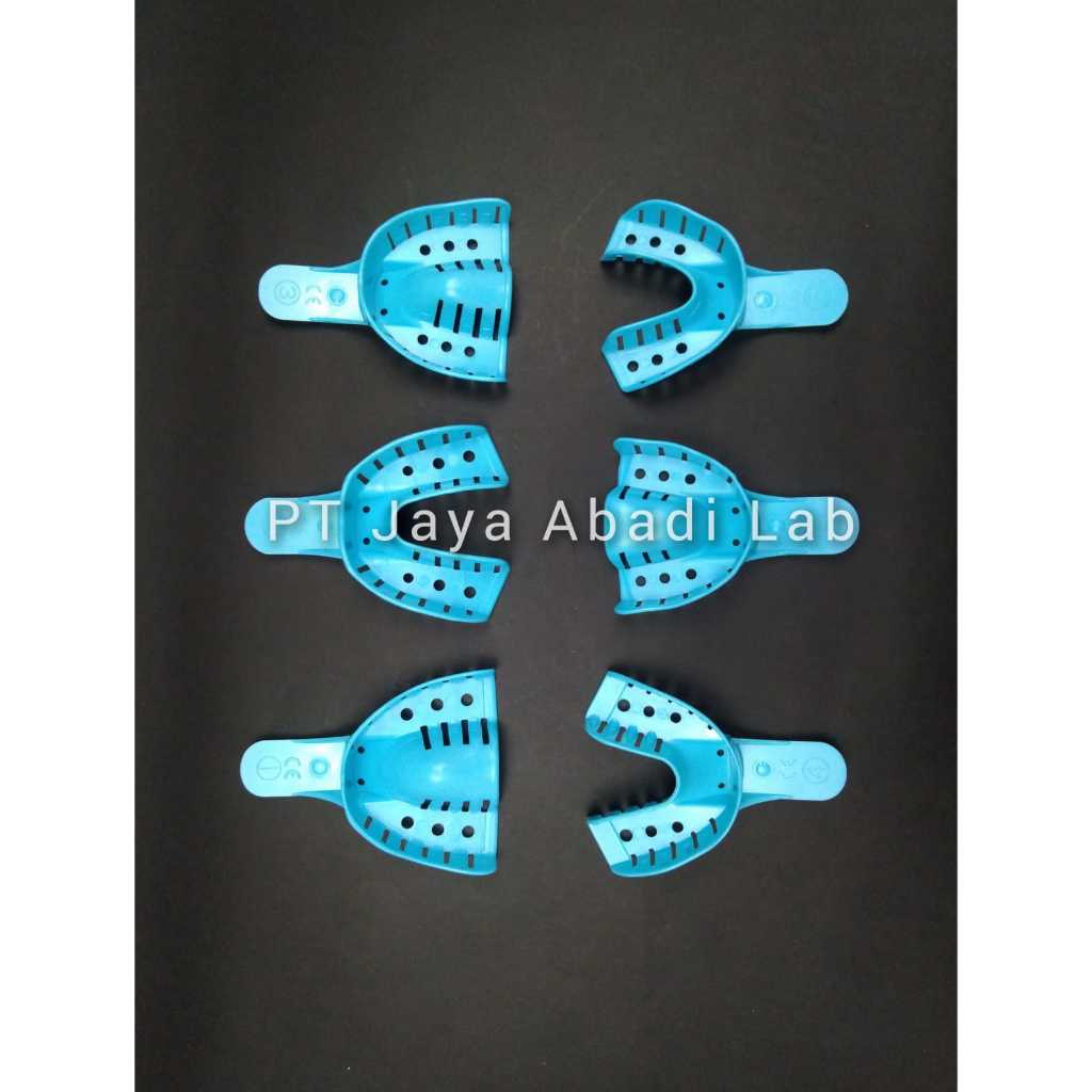 Plastic angled toothed molding spoon 3 sets Upper jaw lower jaw onemed ...