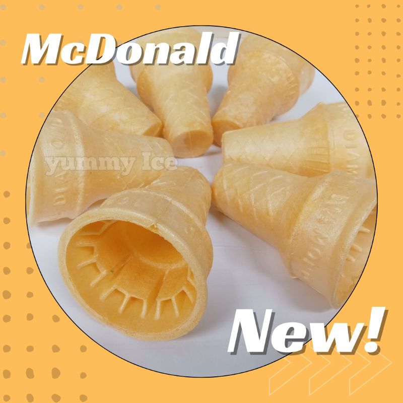 MCDonald Ice Cream Cone Diameter 5,5cm Contains 100 pcs | Shopee Singapore