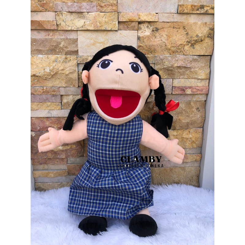 Cutest Little Brother Character Muppet Doll, Black Haired Sister Hand ...