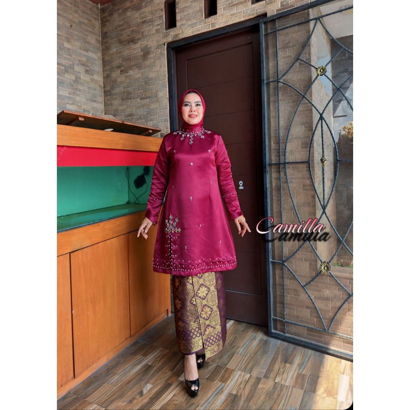 Malay bracket kebaya / basiba bracket kebaya / Sequin bracket kebaya ...