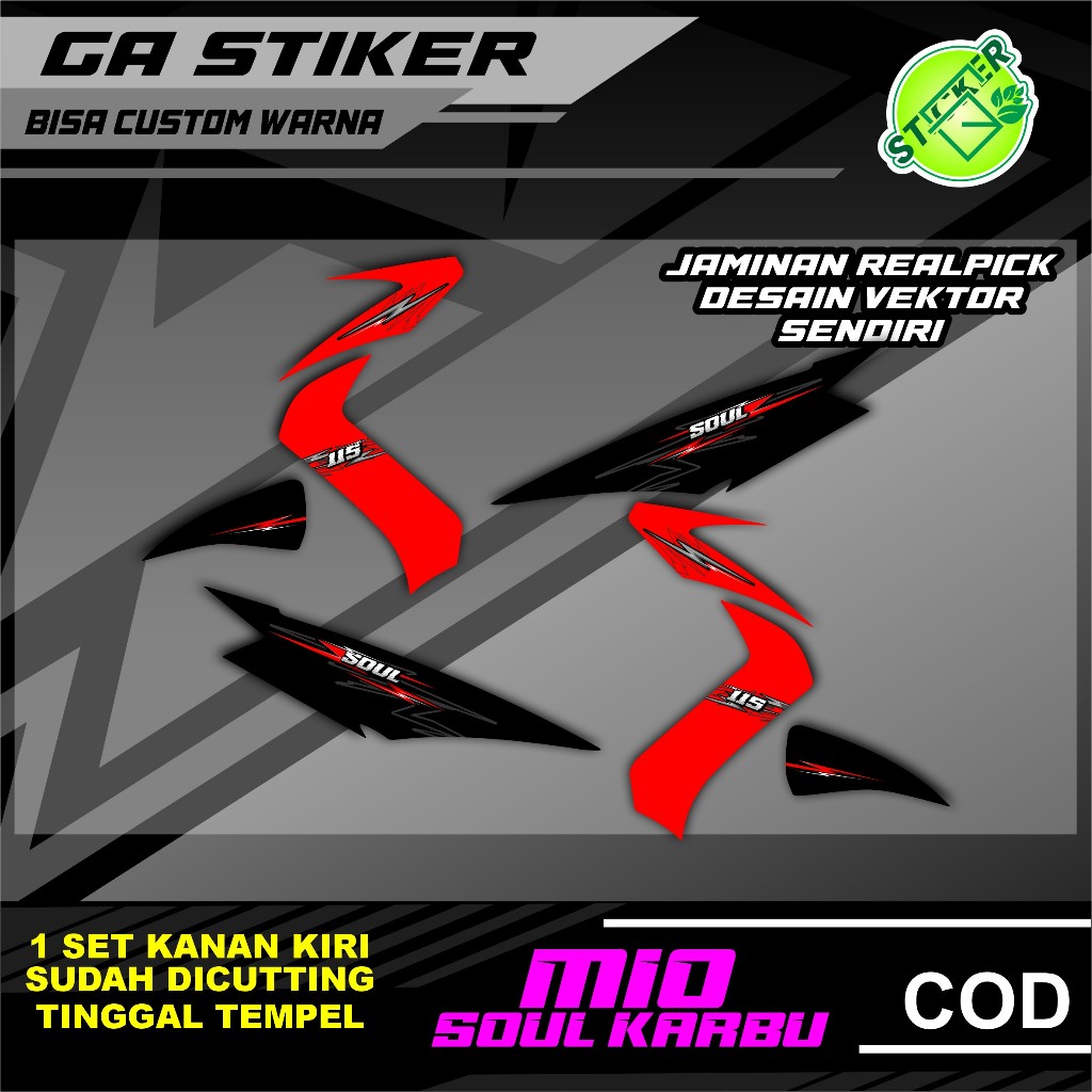 SIMPLE STRIPPING YAMAHA MIO SOUL CARBON LIGHTNING SIMPLE COOL SELEB ...