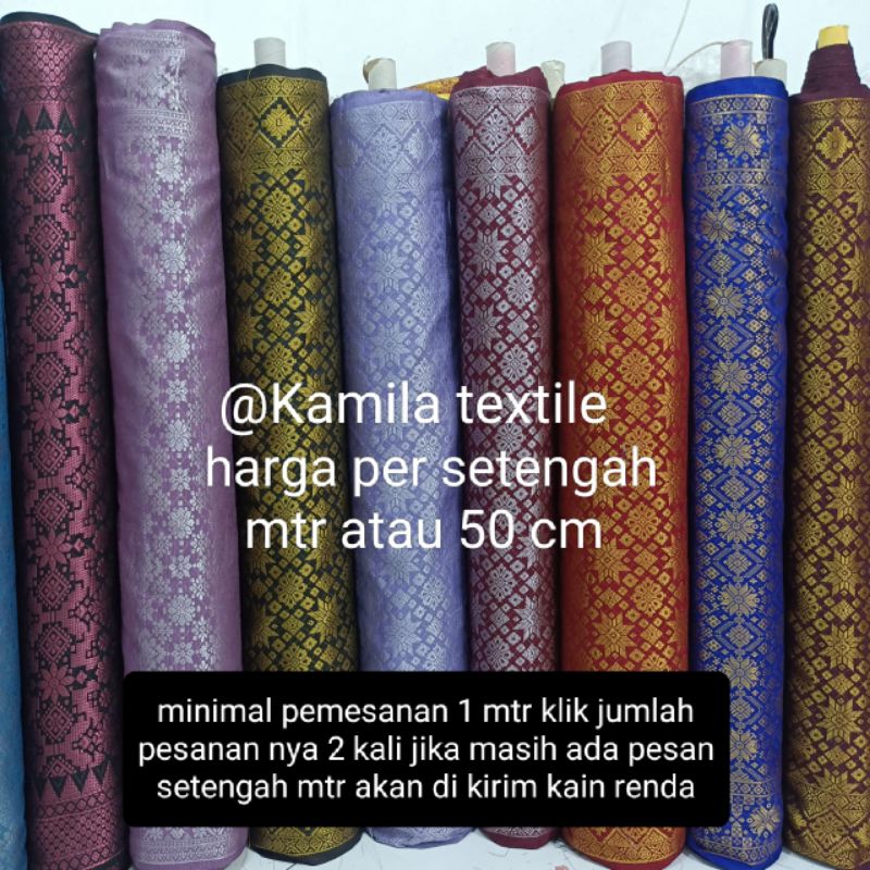 Songket palembang/songket metran/songket material/songket fabric ...