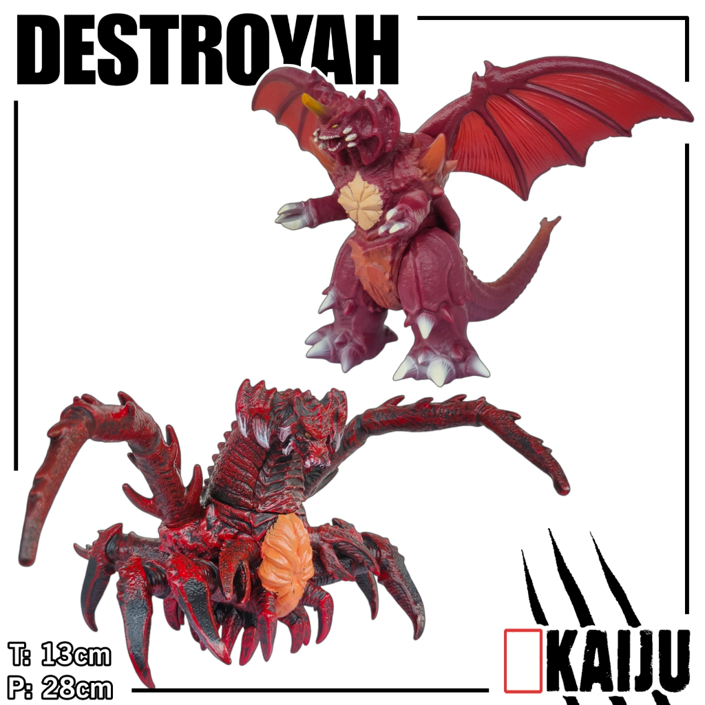 DESTROYAH - Action Figure Miniature Display Toy Godzilla Kaiju Wings ...