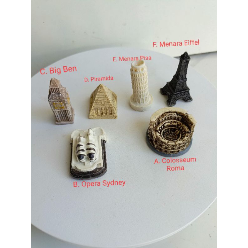 World Famous Building Miniature Eiffel Miniature Rome Miniature Pyramid ...