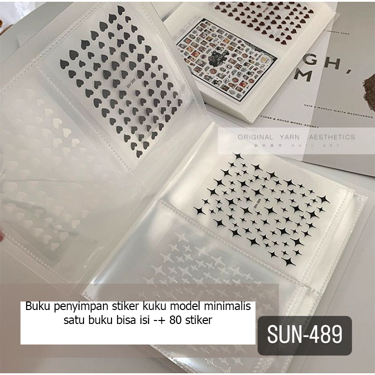 PERALATAN Nail Sticker Display Book Manicure Book Nail Salon Equipment ...