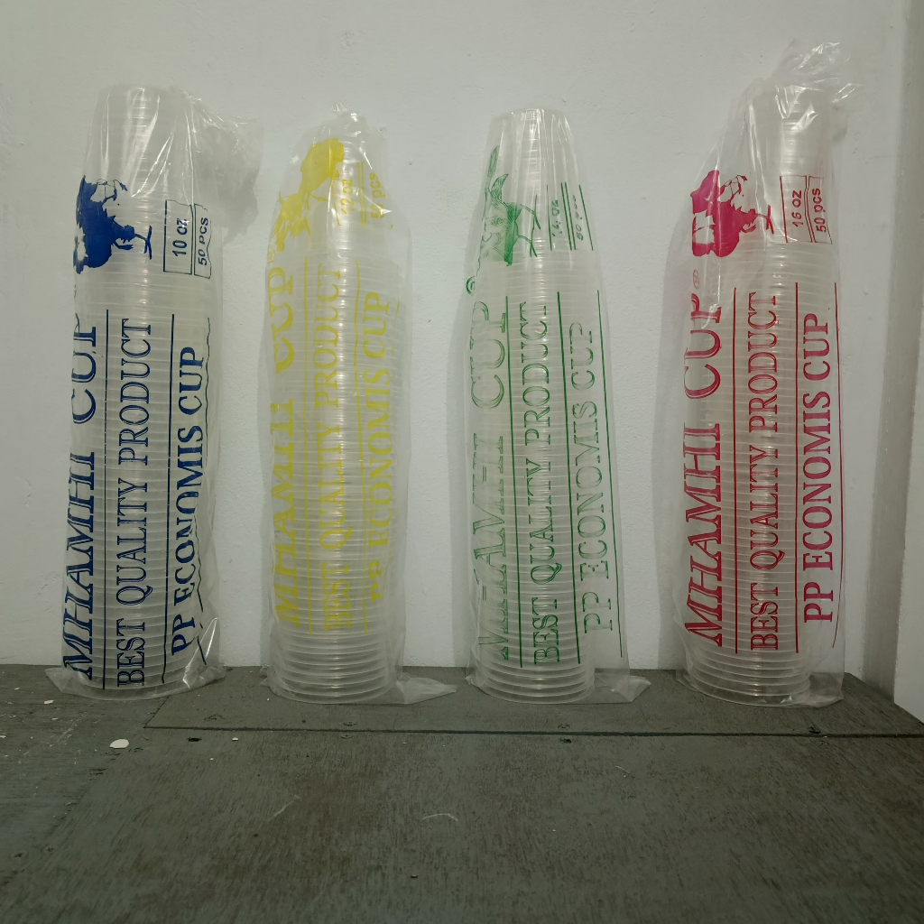 Plastic Cups 10 Oz 12 Oz 14 Oz 16 Oz Oz Pop ice Cups 1 roll contains 50 ...