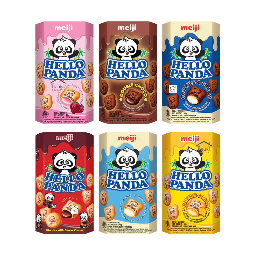 Hello Panda Panda Panda Shaped Biscuits Various Flavors Choose from ...