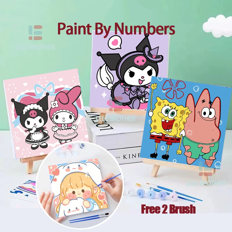 LELE BROTHER Painting Kit Canvas DIY Canvas Painting Tools 20x20 With ...