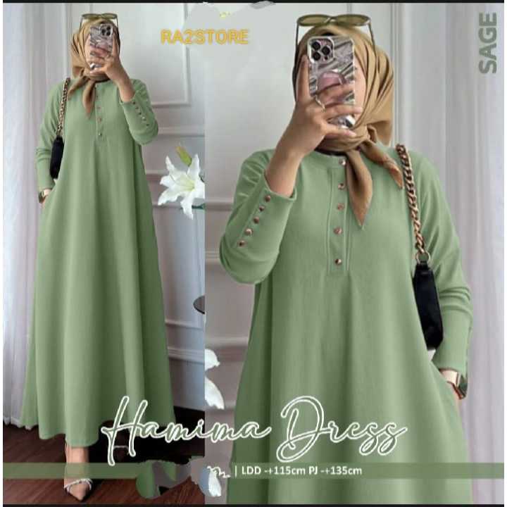 LATEST VIRAL MUSLIMAH WOMEN'S DRESS//HAMIMA CRINKLE AIRFLOW PLAIN GAMIS ...