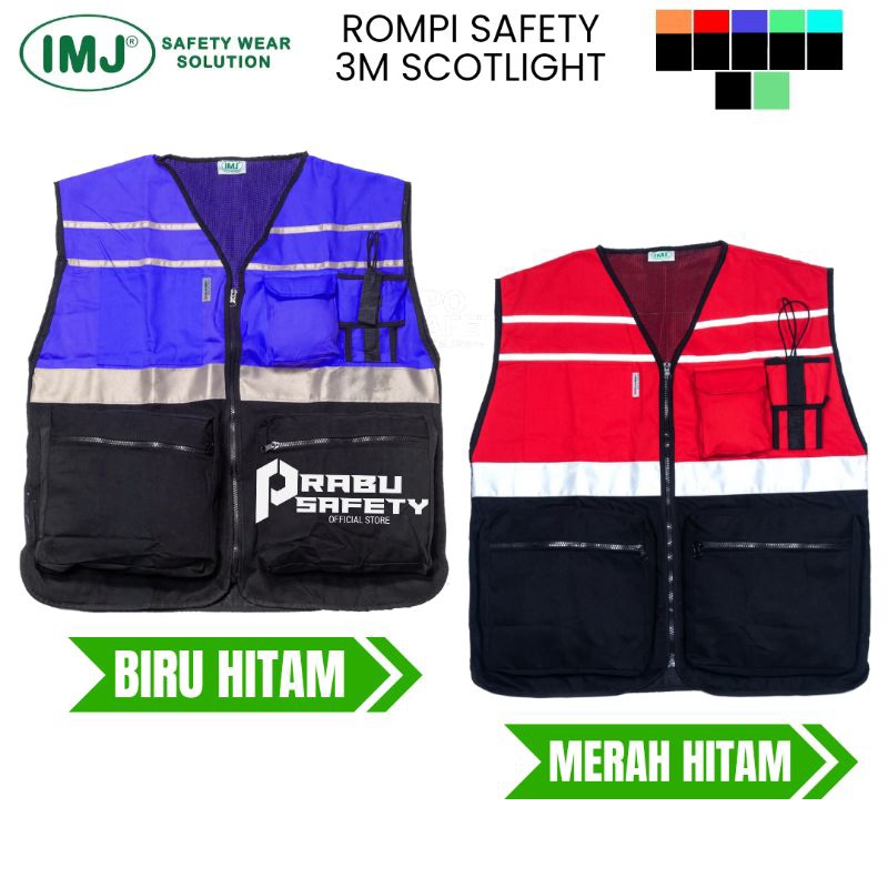 Imj SCOTLIGHT 3M PROJECT SAFETY VEST ORIGINAL 100%/ IMJ PROJECT SAFETY ...