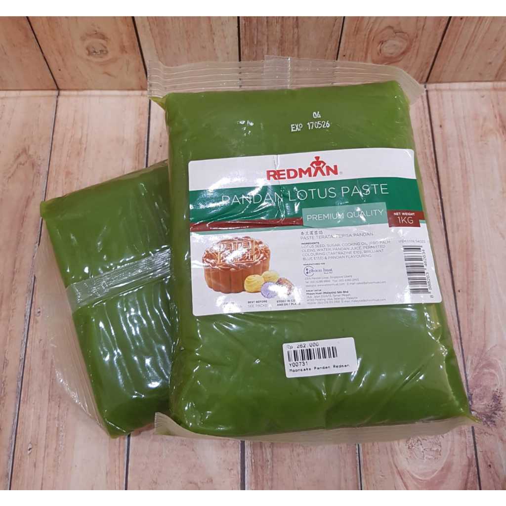 Redman Premium Filling Pandan Lotus Paste 1KG/Mooncake Filling | Shopee ...