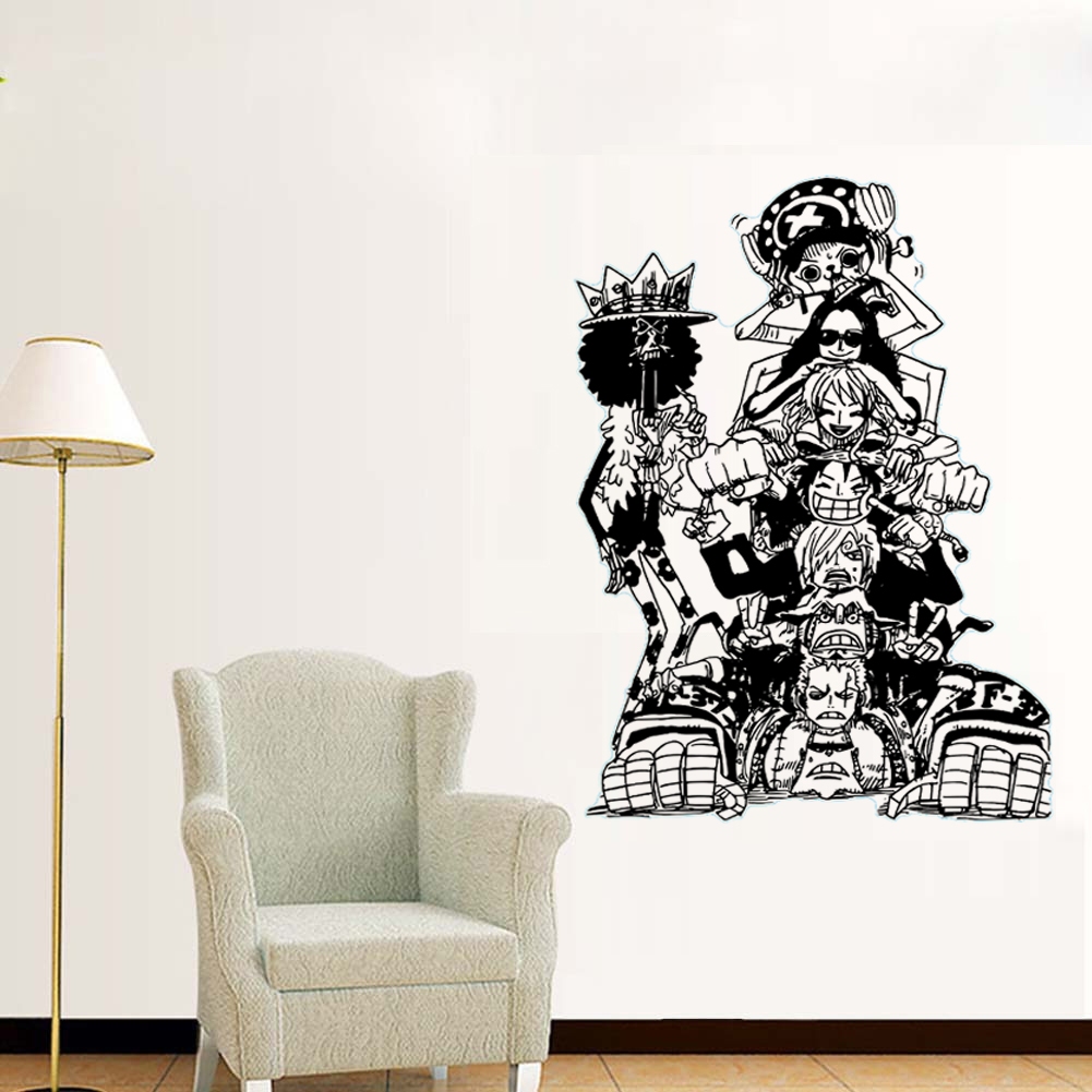 Meth RD040 60X90 STICKER ANIME ONE PIECE N NAKAMA III WALLSTICKER WAL ...