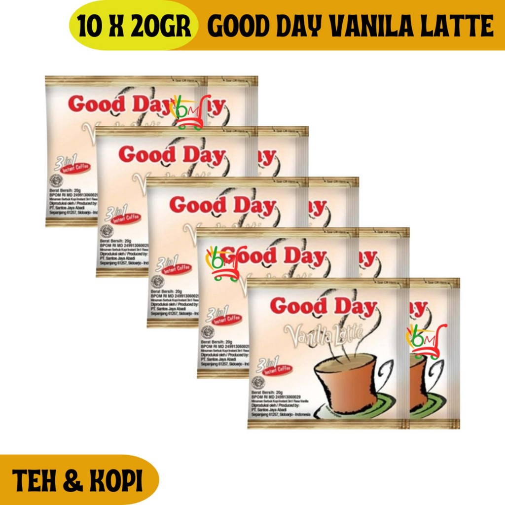Good Day Vanilla Latte Instant Powder Coffee 3in1 (Unit) | Shopee Singapore