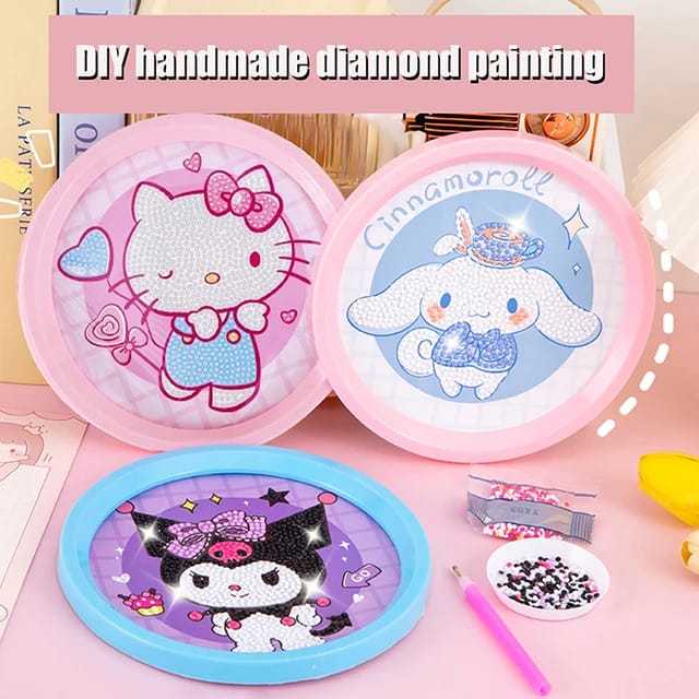 Diy Diamond Painting Set with Frame Character Sanrio Cinnamoroll Kuromi ...