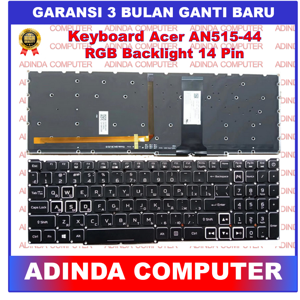 Acer Nitro 5 AN515-44 AN515-43 AN515-54 AN515-55 RGB Backlight Backlite ...