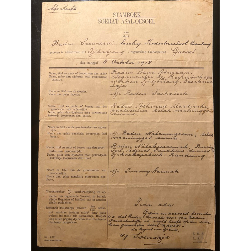 Collection of ancient documents Letters of Origins/Gads of the Colonial ...