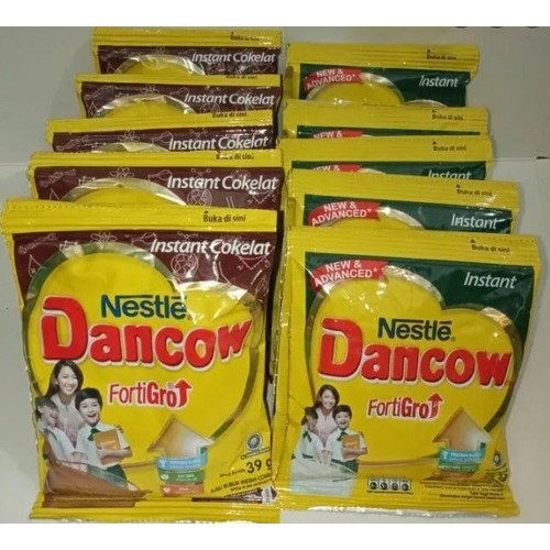Instant Drink Milk Sachet Renceng Milo Chocolate 22 Gr, Dancow ...