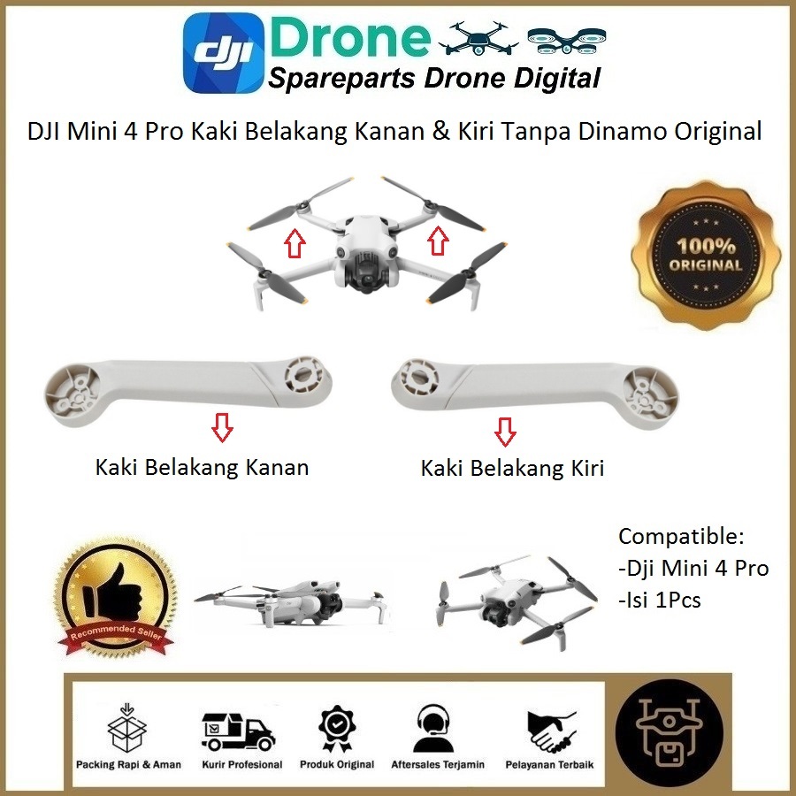 Dji Mini 4 Pro Rear Leg Right & Kir Arm Shell Original Mini 4 Pro Leg ...