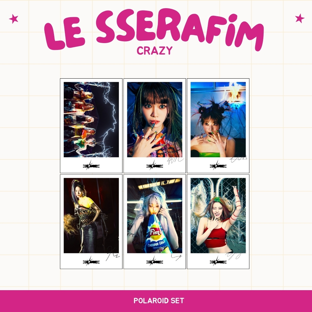 Polaroid CRAZY FEARNOT (6 PCS + 2 SIDED LAMINATED) HAND SIGN TTD KPOP ...