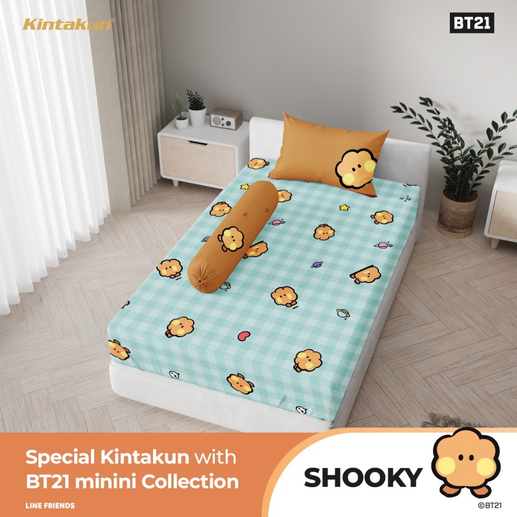 Kintakun x BT21 Single Bed Sheet Size 120x200 Height 25cm - TBTSPREI ...