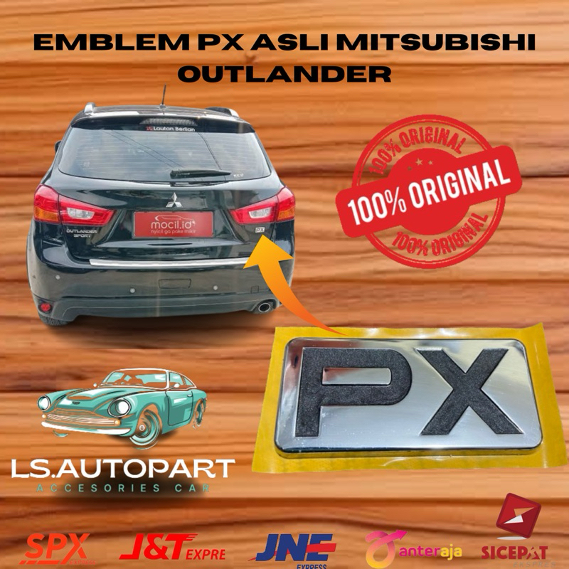 Original Mitsubishi Outlander PX type logo Emblem | Shopee Singapore