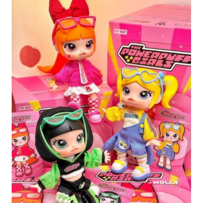 MOLLY x POWERPUFF GIRLS - BLOSSOM BUBBLES BUTTERCUP ORIGINAL POP MART ...