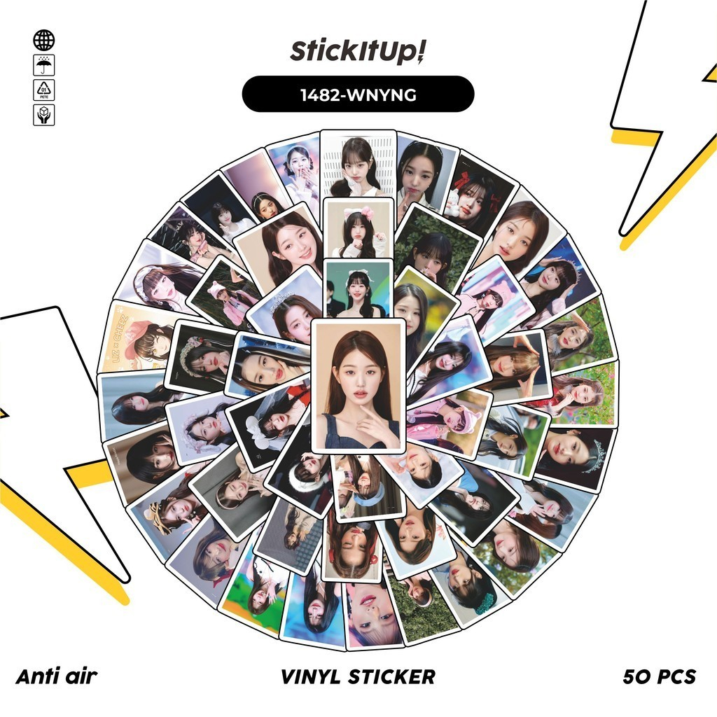 HP 100 Pcs Sticker Pack Wonyoung Cute Aesthetic Vinyl Waterproof Poster ...