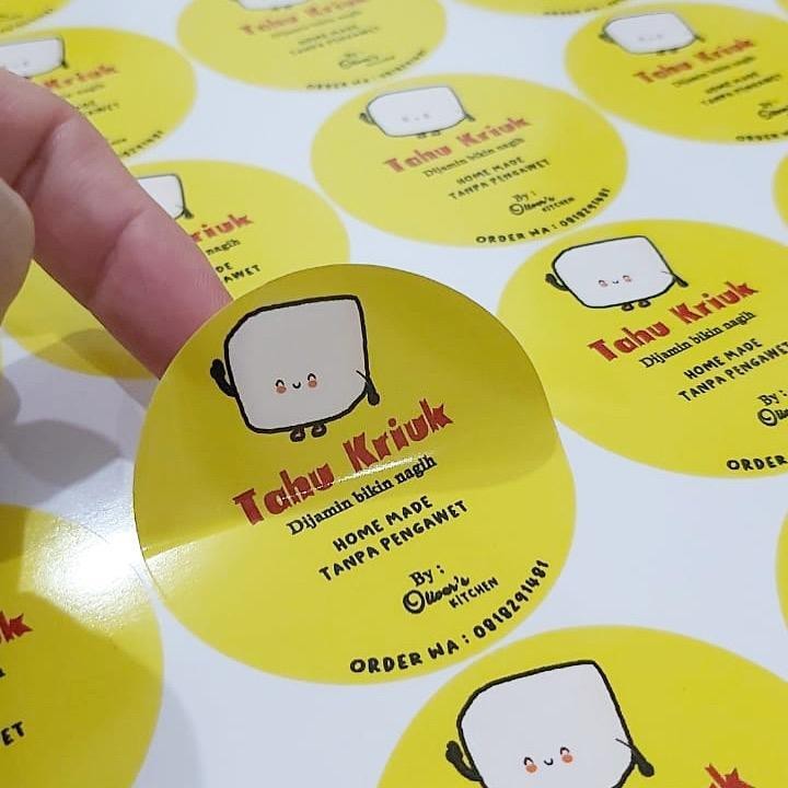 Round logo sticker vinyl Waterproof anti Tear custom design And Size ...