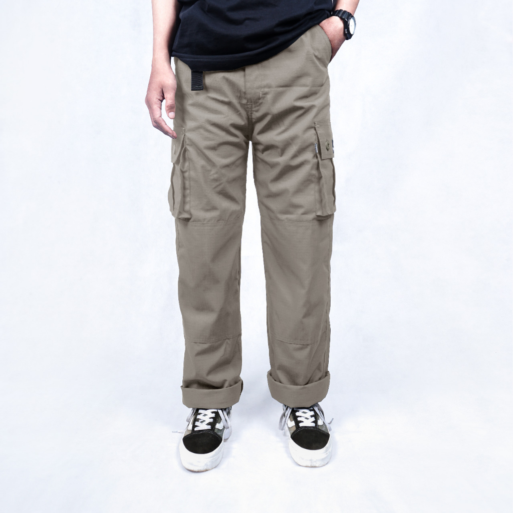 Cream Cargo pants | Streetwear Trousers | Long Cargo Pants ...