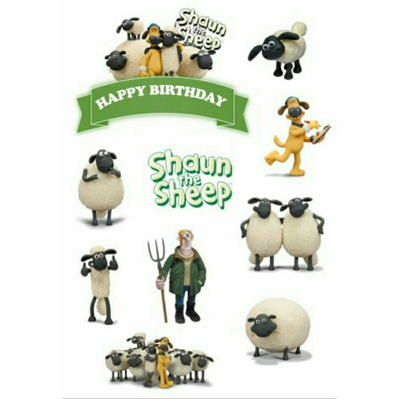 Shaun THE SHEEP/ Cake Topper SHAUN THE SHEEP Custom Name | Shopee Singapore