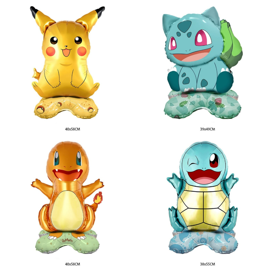 Pokemon Go Charmander, Squirrel, Bulbasaur Standing Foil Balloons ...