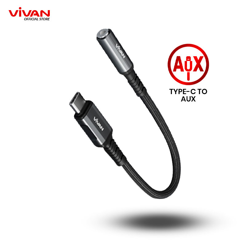 Vivan Cable Converter Type C to Jack AUX 3.5mm VAC01 Audio All in One ...