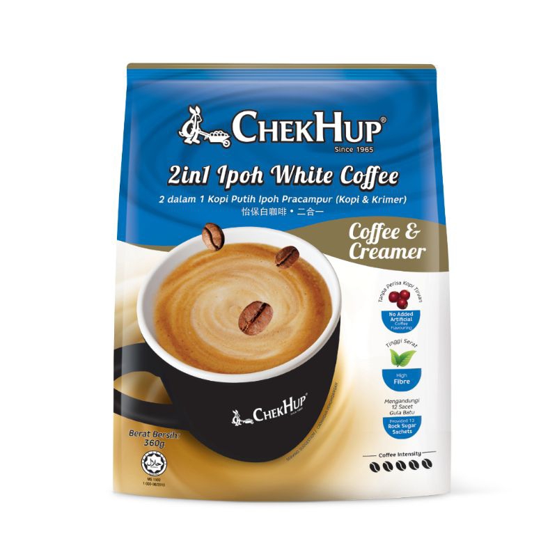 Chek HUP 2 in 1 Ipoh White Coffee and Creamer Malaysia (12 Sachets ...