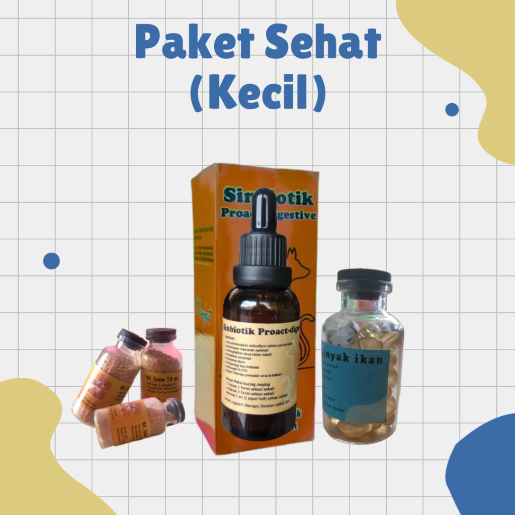 Small Healthy Package (Sybiotic Proact _digestiv, Fish Oil, Lysine ...