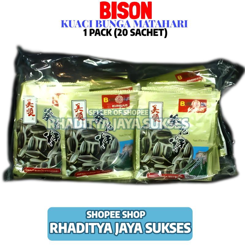 Bison Kuaci 1 Pack Contains 20 Sachets (12 GR) | Shopee Singapore
