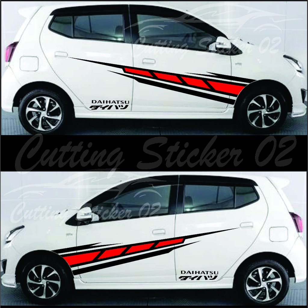 Daihatsu Jdm Striping Sticker Aya Car Side Body Sticker | Shopee Singapore