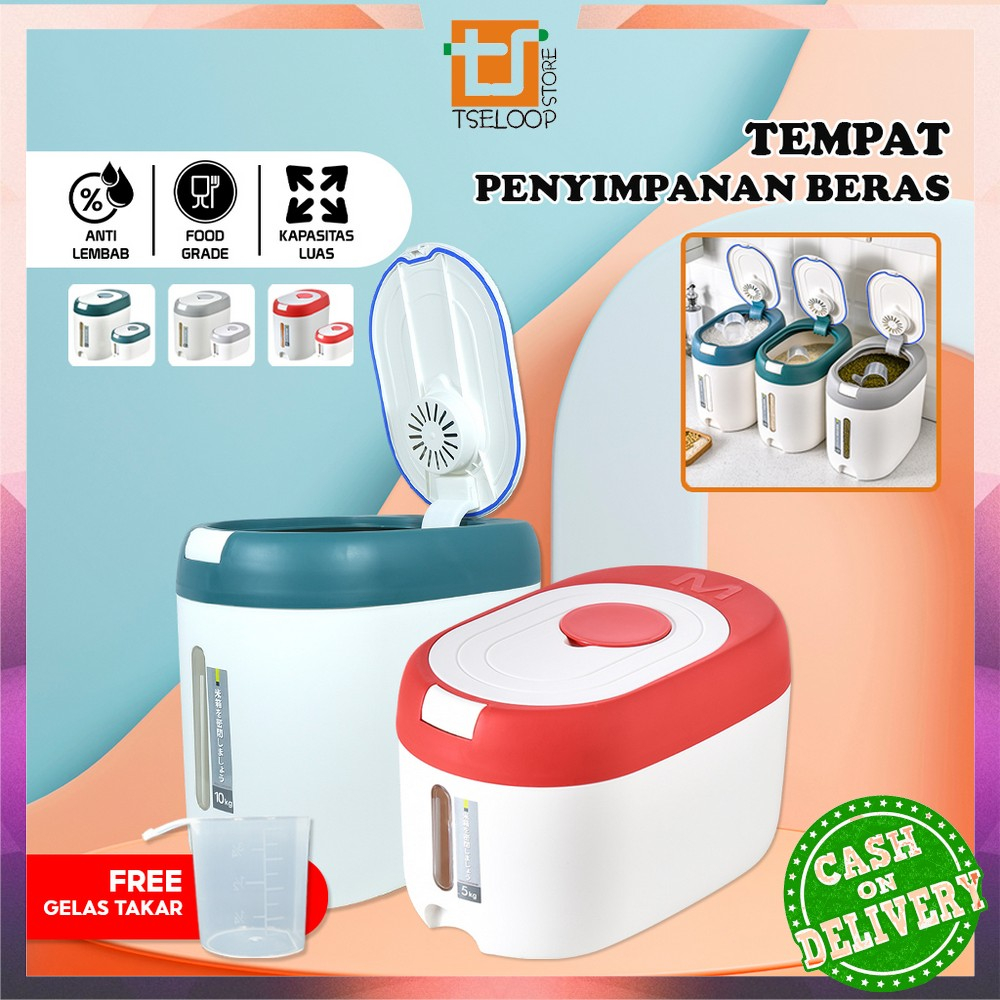 Ofm-c882 Rice Dispenser 5KG/10KG Free Measuring Cup Rice Storage ...